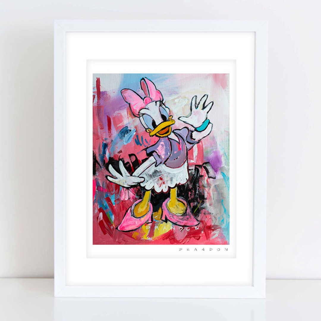 Classic Daisy Duck Painting Print - Etsy