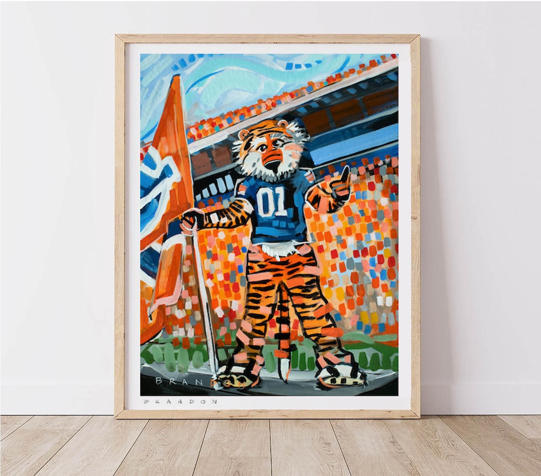 Auburn Tigers "aubie With the Flag" | Archival-quality Art Print by ...