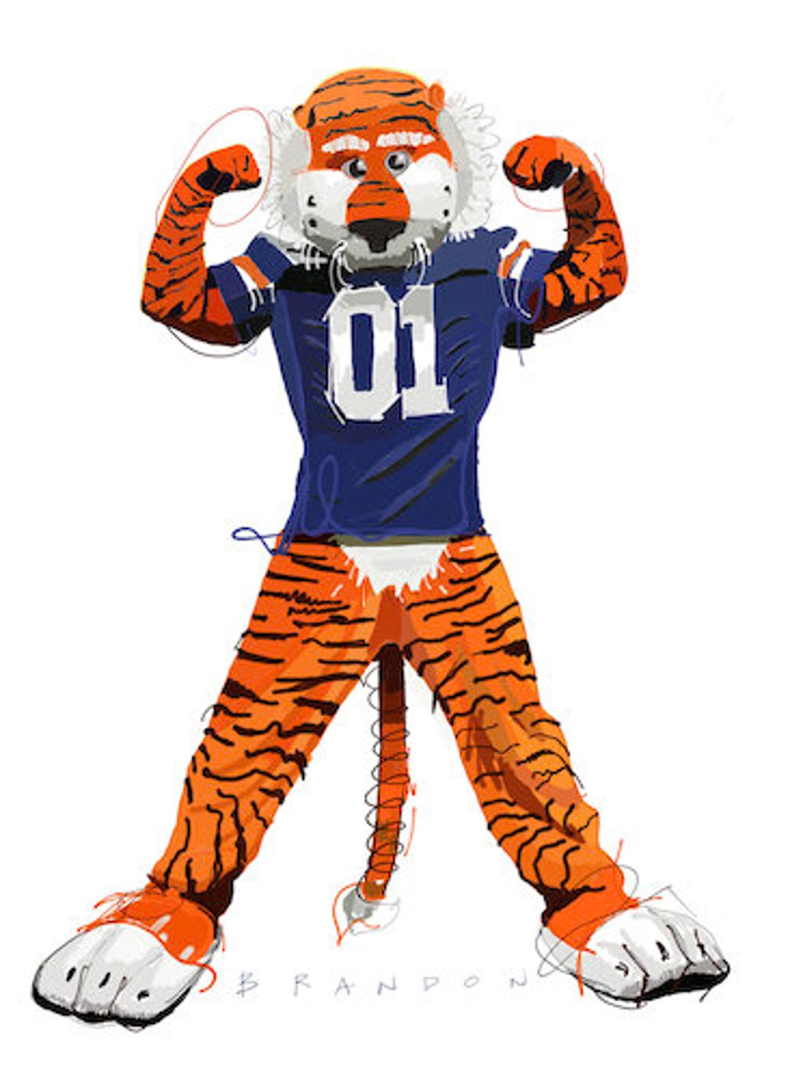 Auburn University Aubie Celebration Painting Print - Etsy