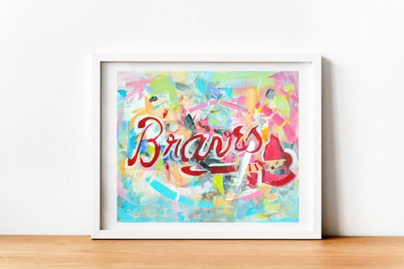 Atlanta Braves Tomahawk Painting Print - Etsy