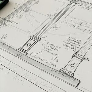 Georgia Bulldogs "uga Arch Architectural Drawing" by Brandon Thomas ...