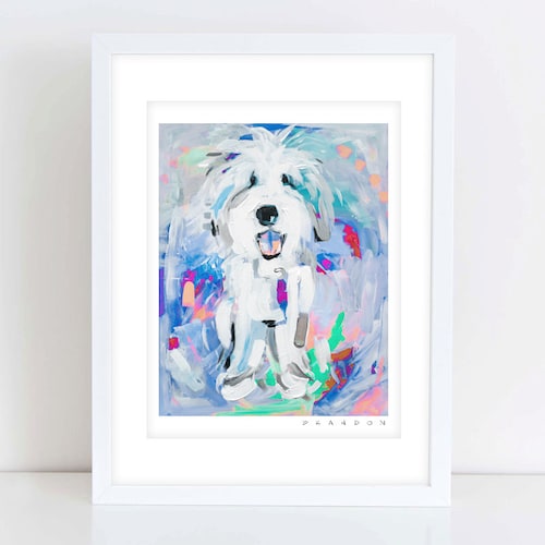 Sheepadoodle Doodle Painting Print D029 - Etsy
