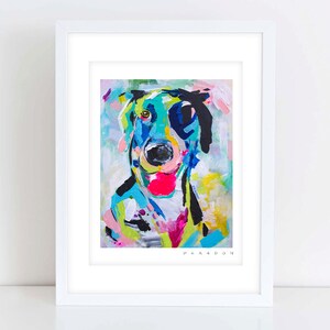 Black Lab Mix Painting Print - D030 - Etsy