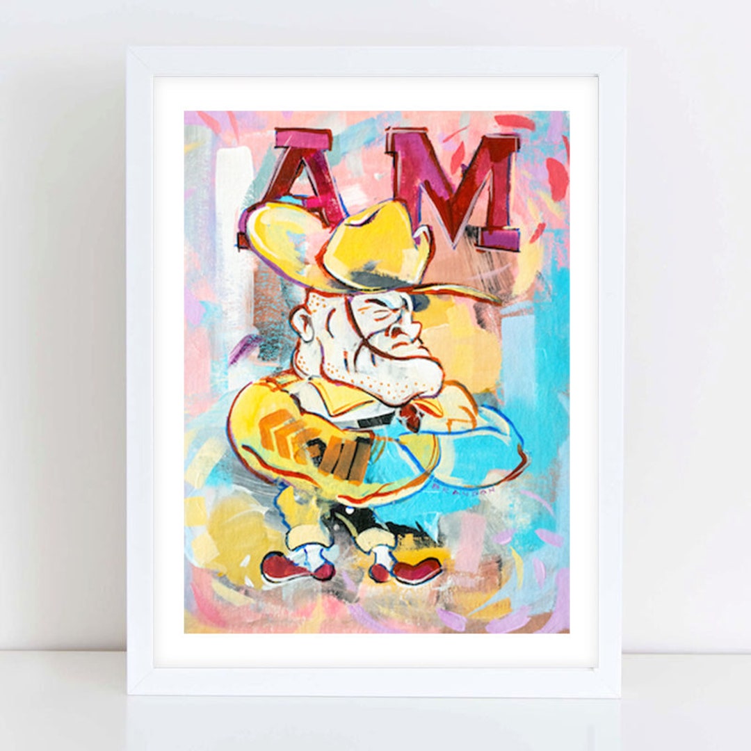 Texas A&M Aggies "vintage Old Sarge" | Archival-quality Giclee Print - Etsy