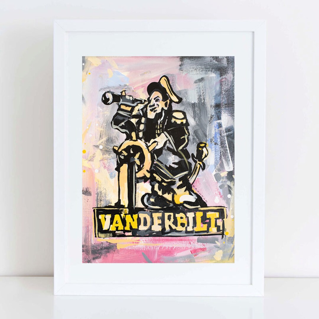Vanderbilt Commodores "vintage Mr. Commodore" | Archival-quality Art ...