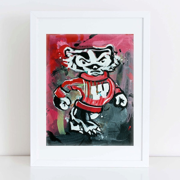 Wisconsin Badgers Print - Etsy