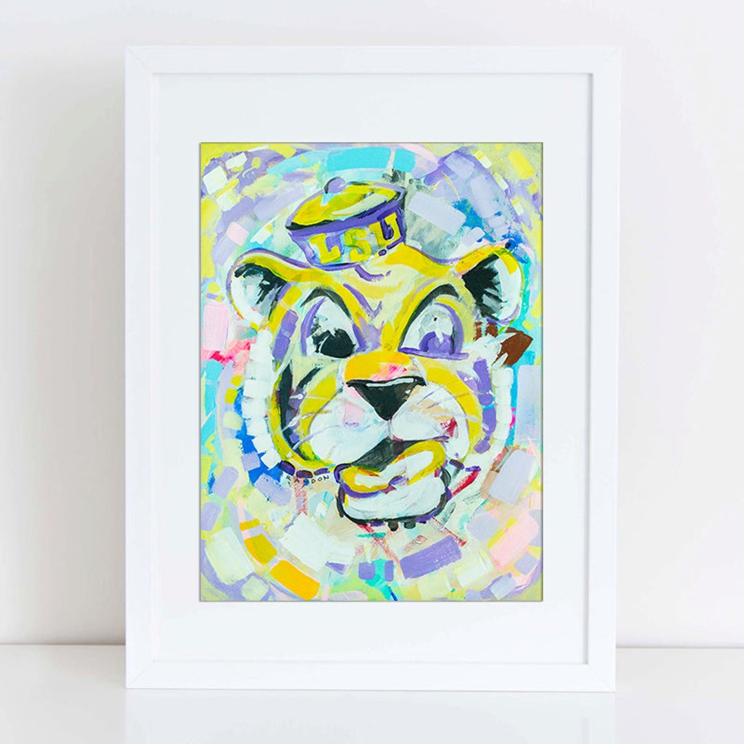 LSU Tigers "vintage Mike the Tiger" | Archival-quality Art Print - Etsy