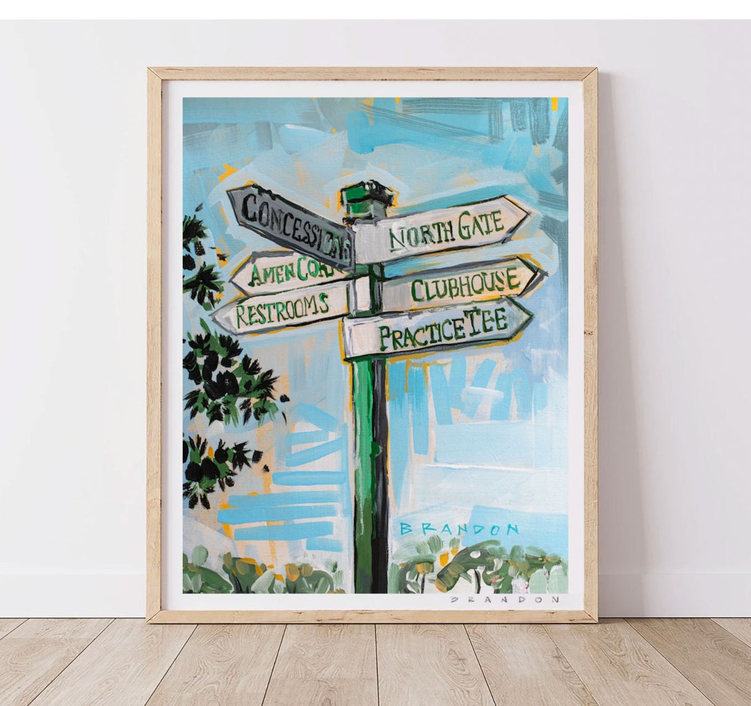 The Masters “signpost at Sunrise” by Brandon Thomas | Archival-quality ...