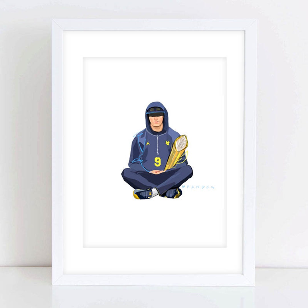 Michigan Wolverines "hail to the Victors" JJ Mccarthy | Archival-grade ...