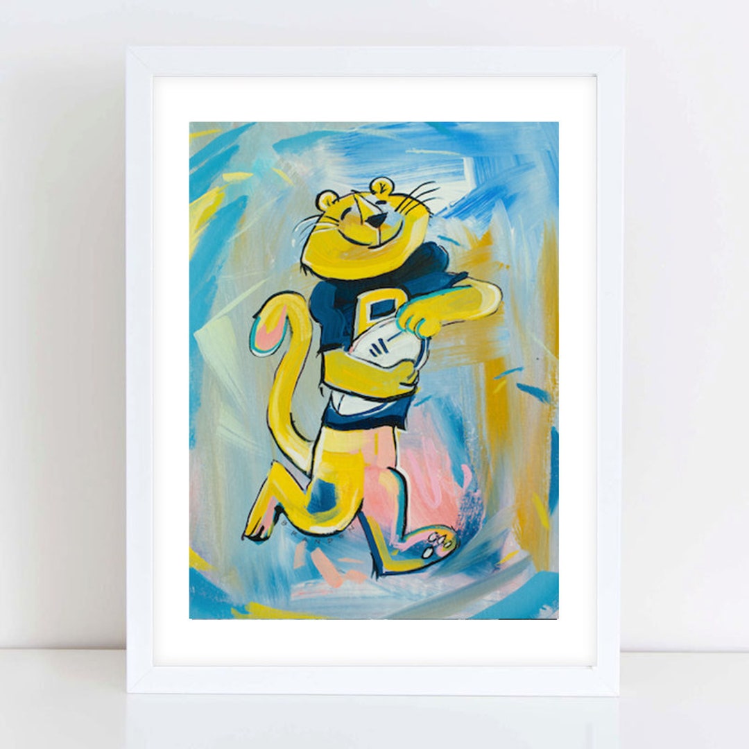 Pitt Panthers "vintage 1959 Throwback Roc" | Archival-quality Art Print ...