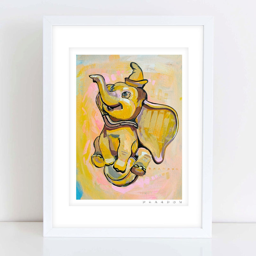 Dumbo 50th Anniversary Gold Statue at the Magic Kingdom Disney Painting ...
