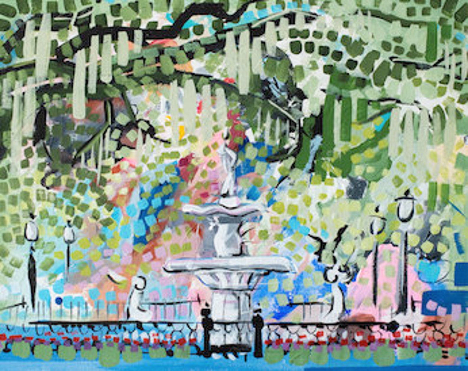 Forsyth Park Fountain Savannah Georgia Painting Print - Etsy