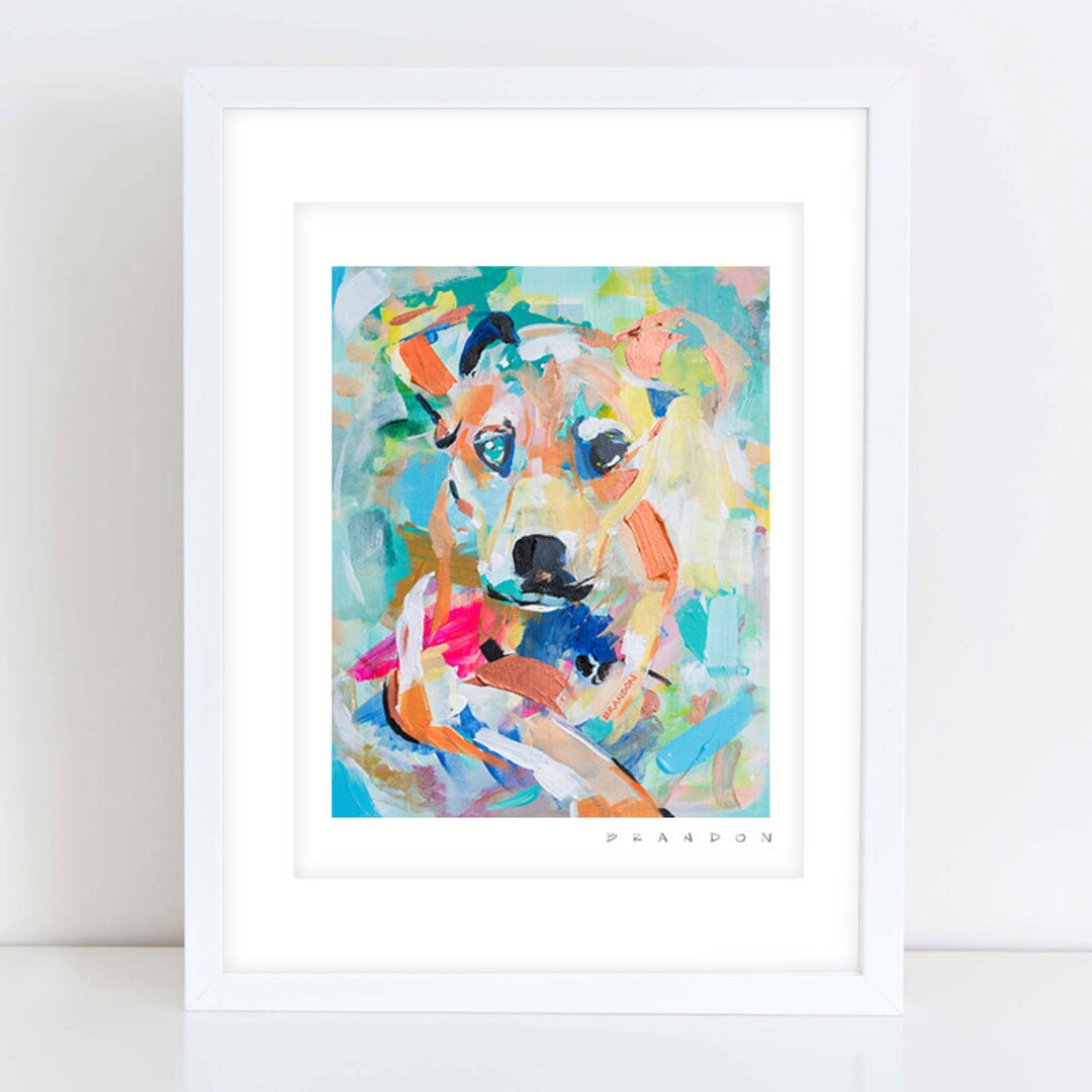 Lab Mix Painting Print - D028 - Etsy
