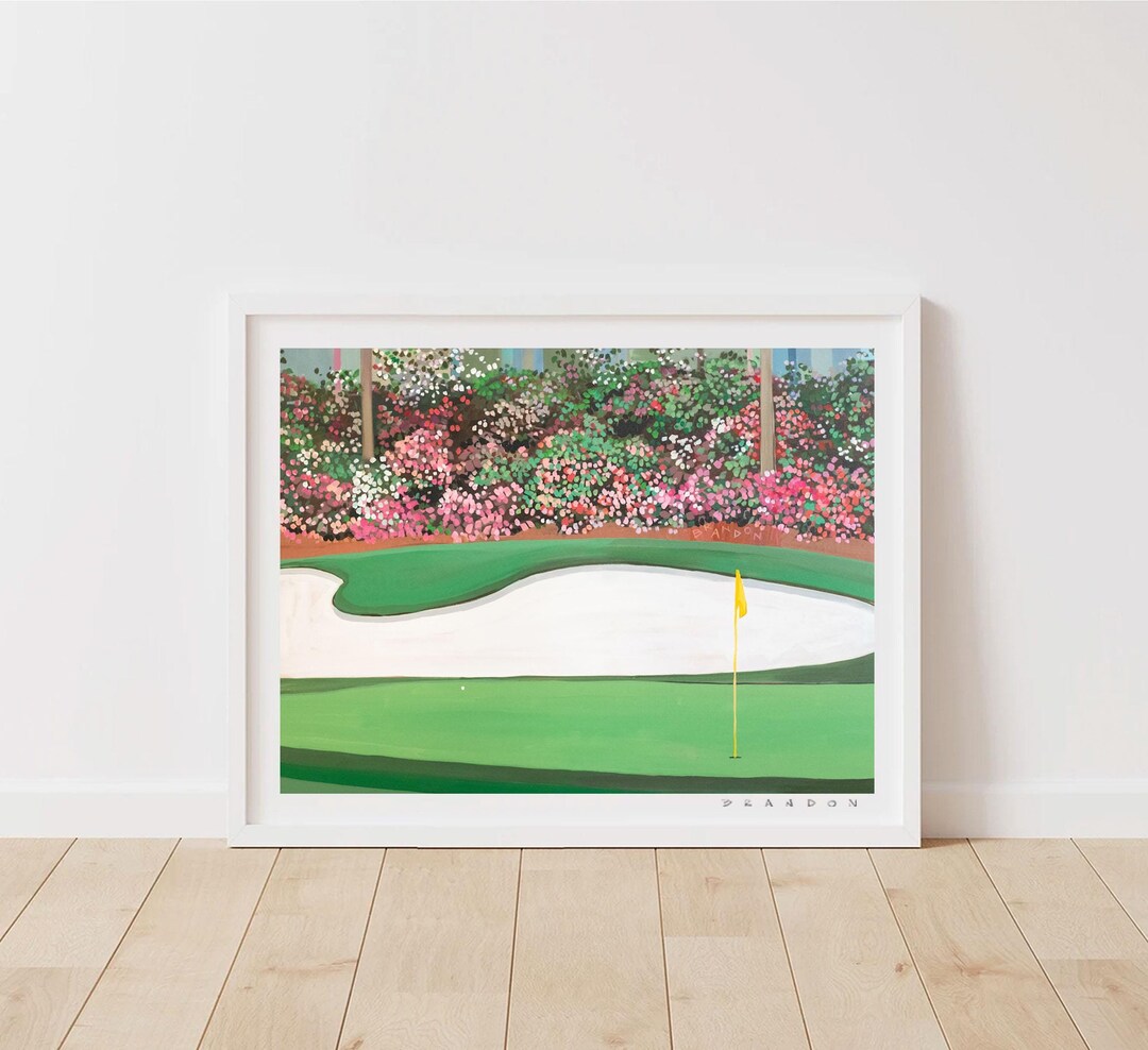 Azaleas at the #13 Green From the Masters | Archival-grade Art Print by ...