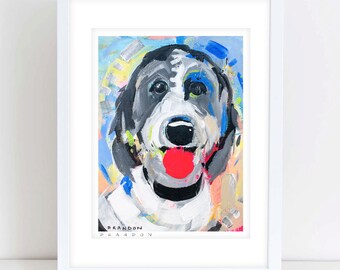 Sheepadoodle Doodle Painting Print D029 | Etsy