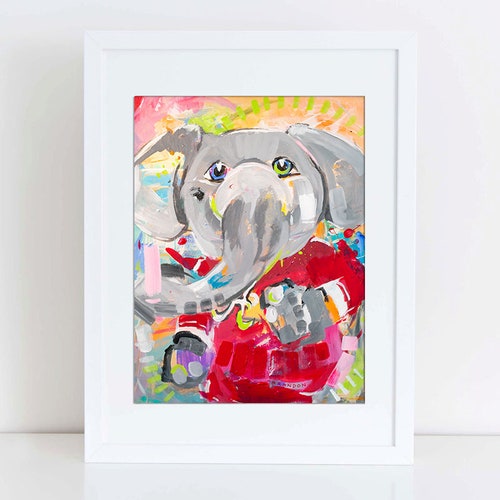 University of Alabama Crimson Tide Vintage Al Painting Print - Etsy