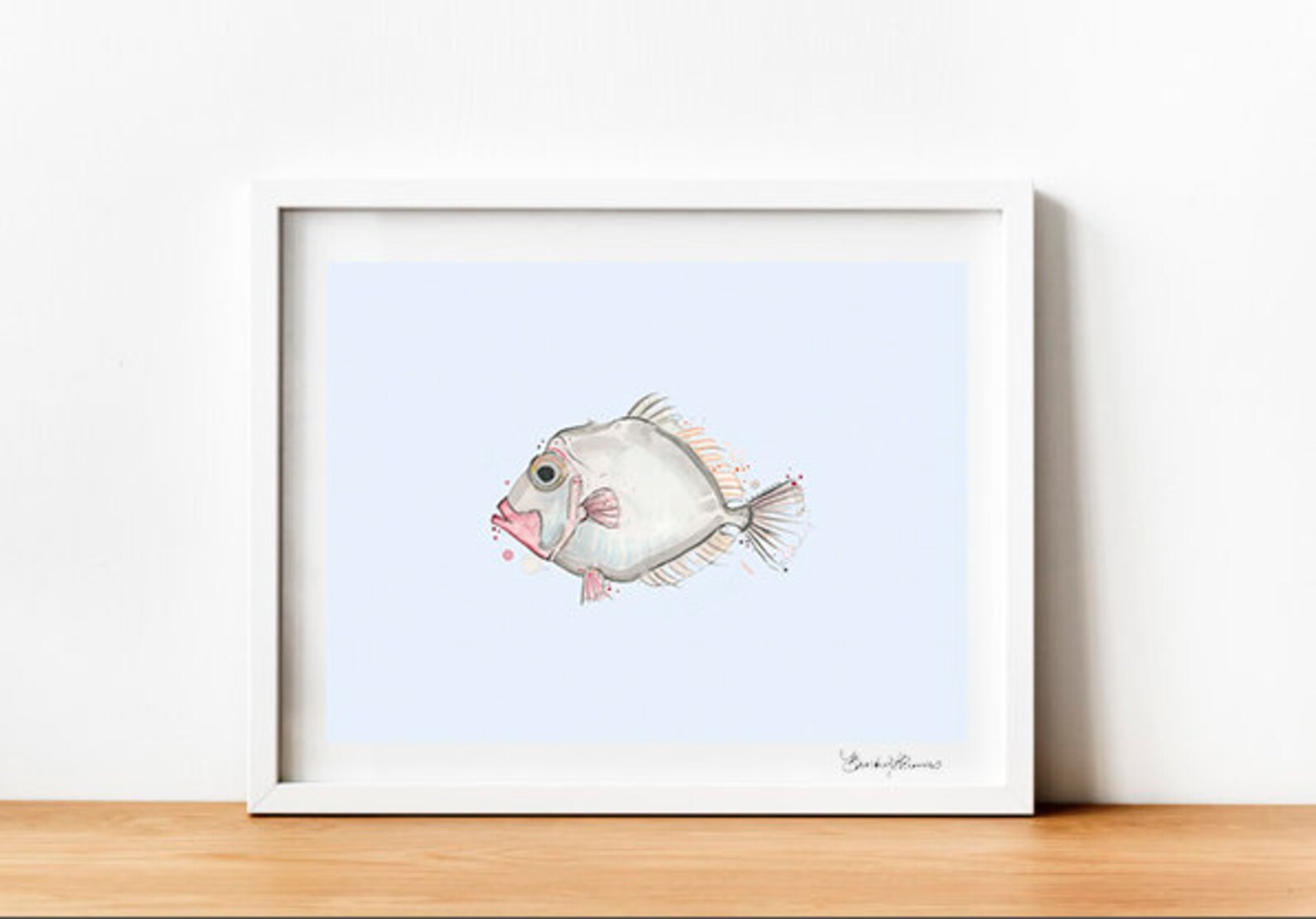 Lookdown Dory Fish Coastal Beach House Decor Painting Print - Etsy