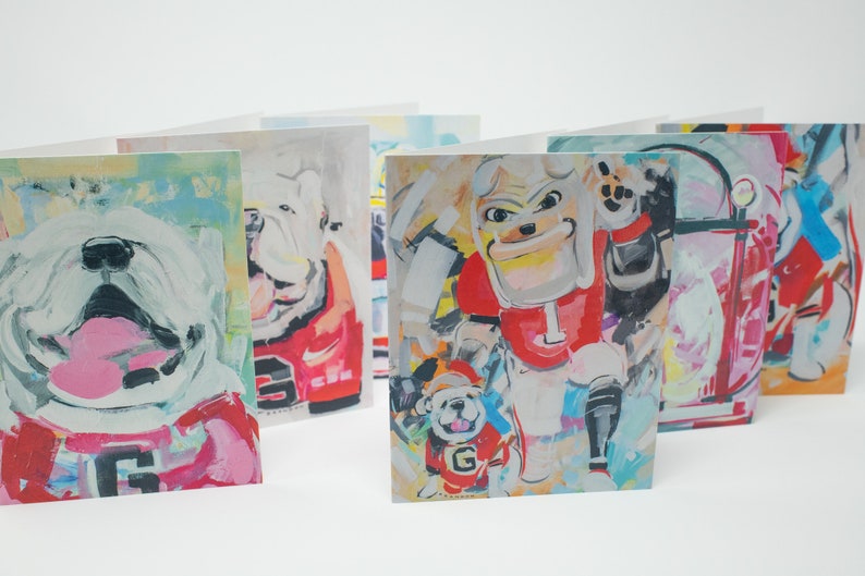 Georgia Bulldogs UGA Notecard 6-pack by BRANDON | Etsy