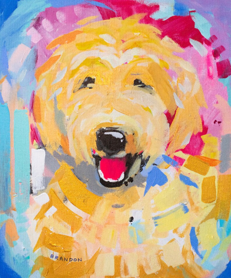 Golden Doodle Painting Print D049 - Etsy