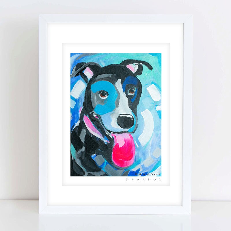 Clean Blue Lab Modern Painting Print - Etsy