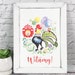 Witamy Polish Sign, Quirky Rooster Picture, Polish Folklore Print ...