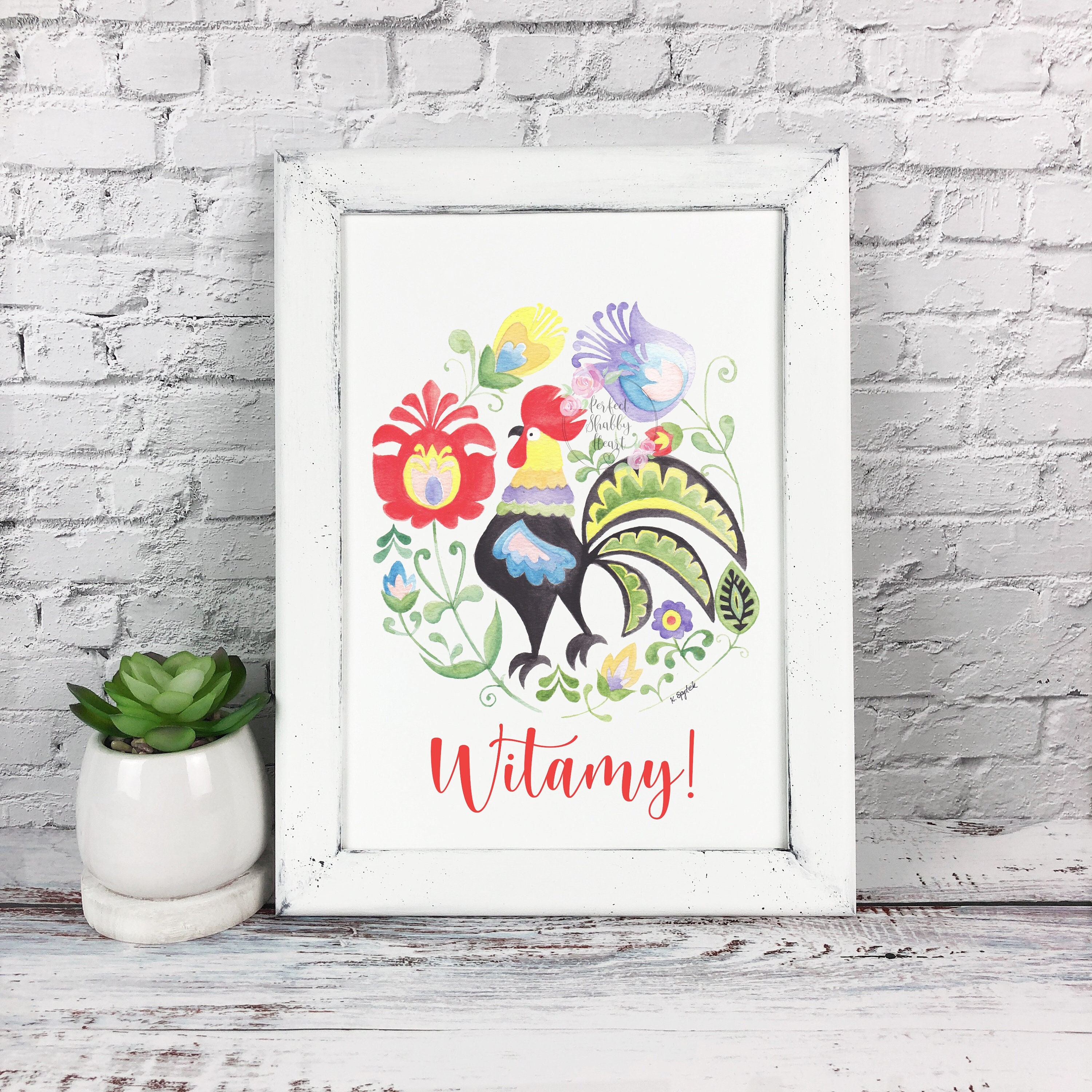 Witamy Polish Sign Quirky Rooster Picture Polish Folklore - Etsy