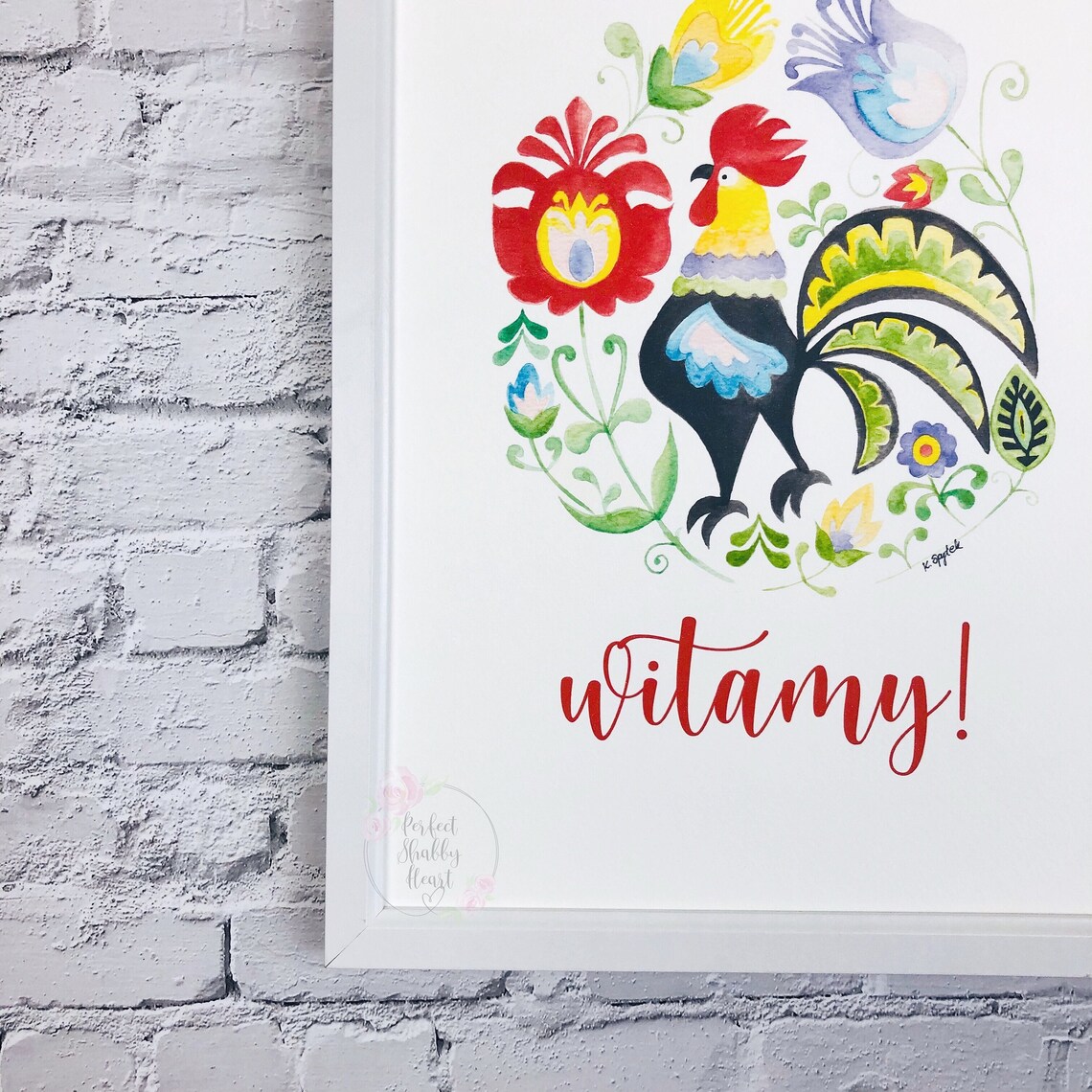 Witamy Polish Sign Quirky Rooster Picture Polish Folklore - Etsy