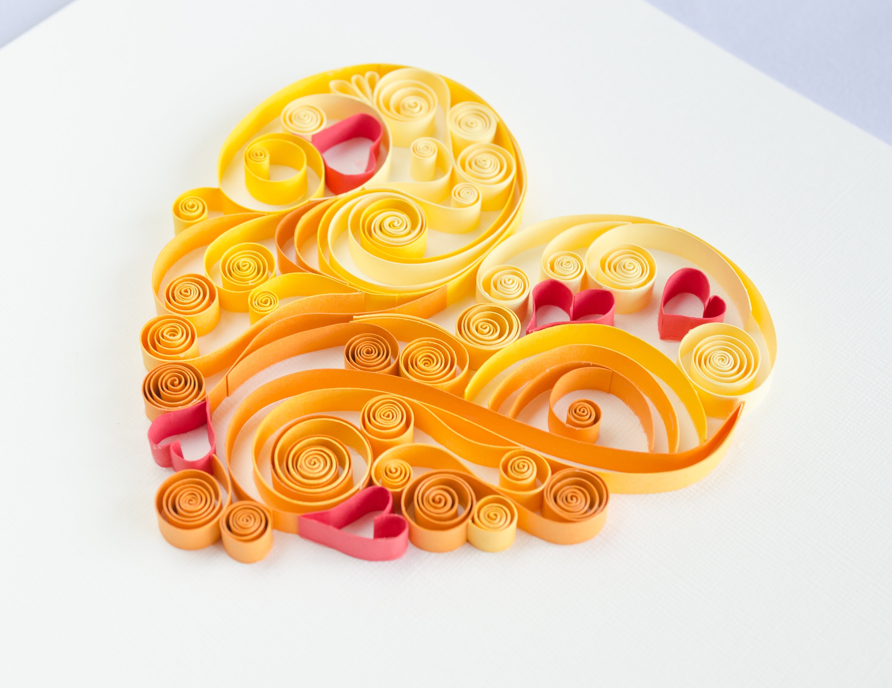 Green & Yellow Heart Pattern Art Paper Art How to Make Love Gift ...