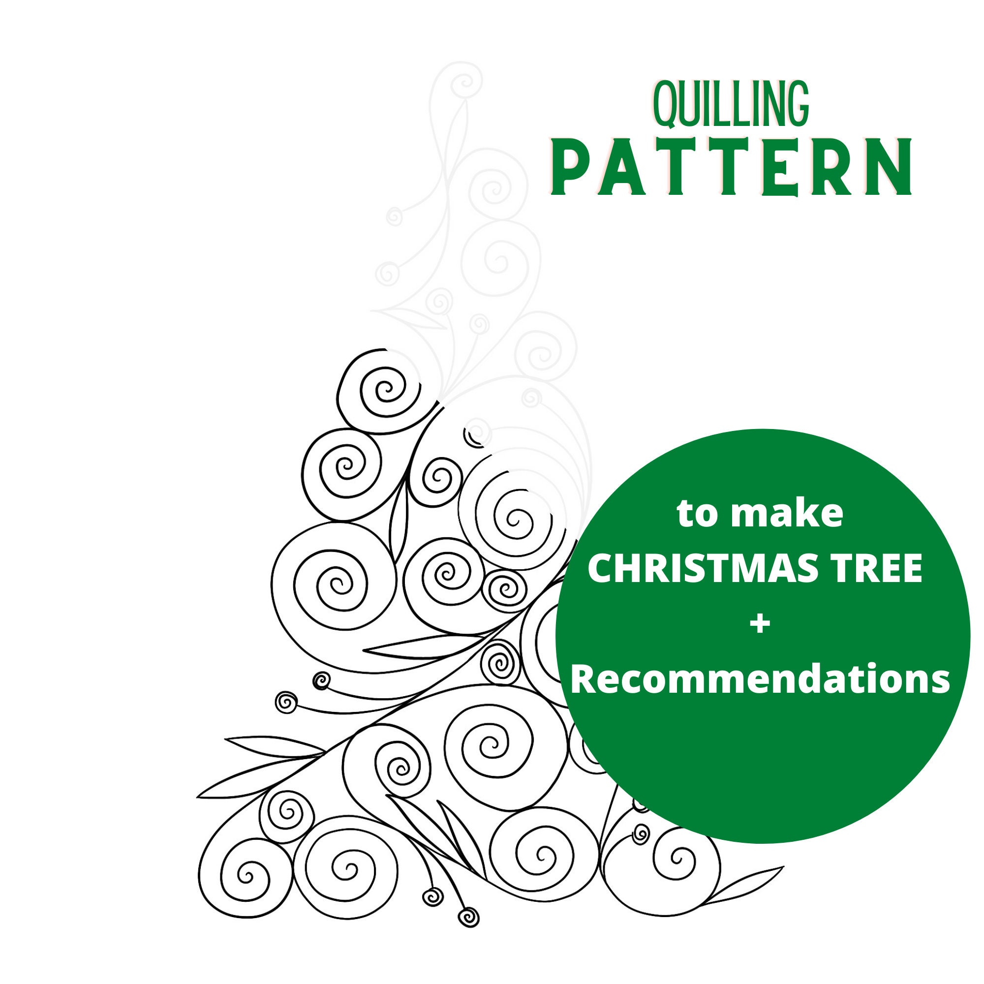 TEMPLATE to Make Quilled Christmas Tree - Quilling Patterns - Winter ...