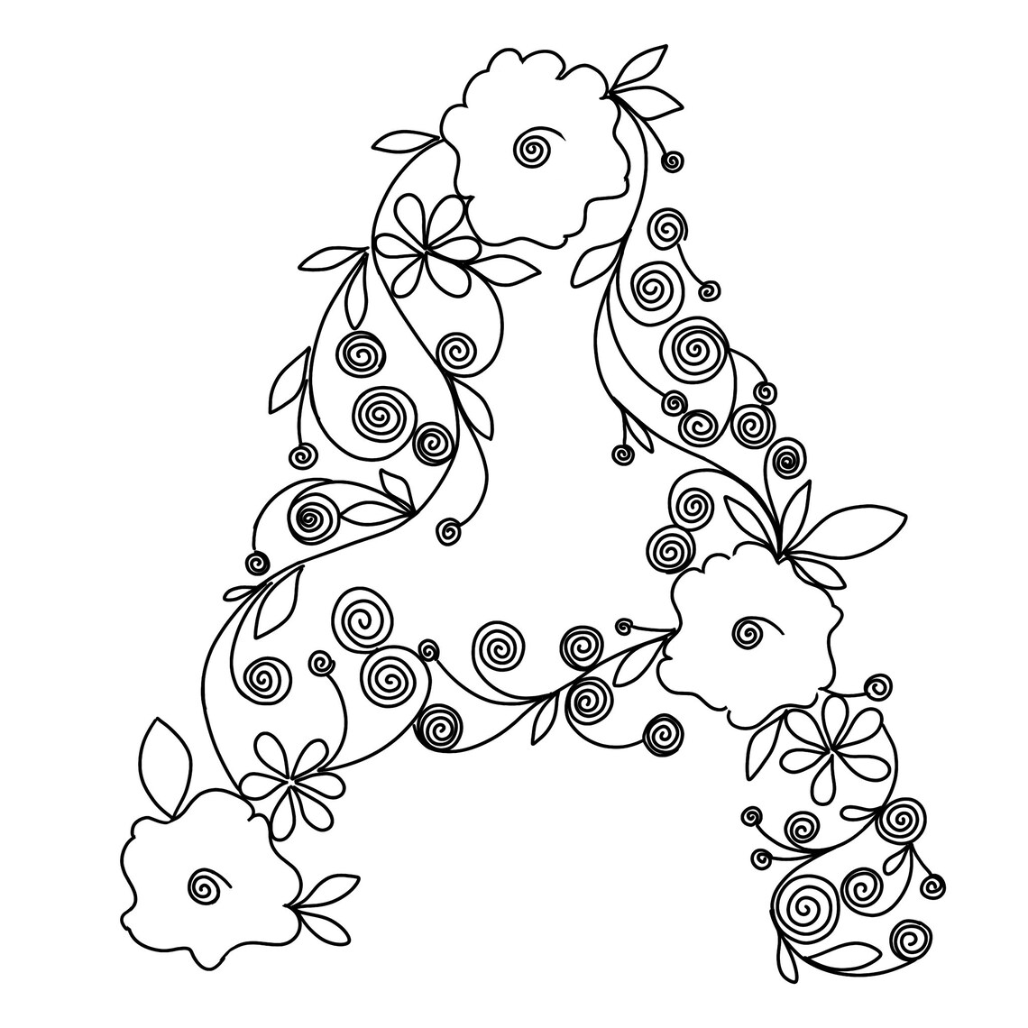 Quilling Floral Alphabet - 26 Quilling Letters - Quilling Sign ...