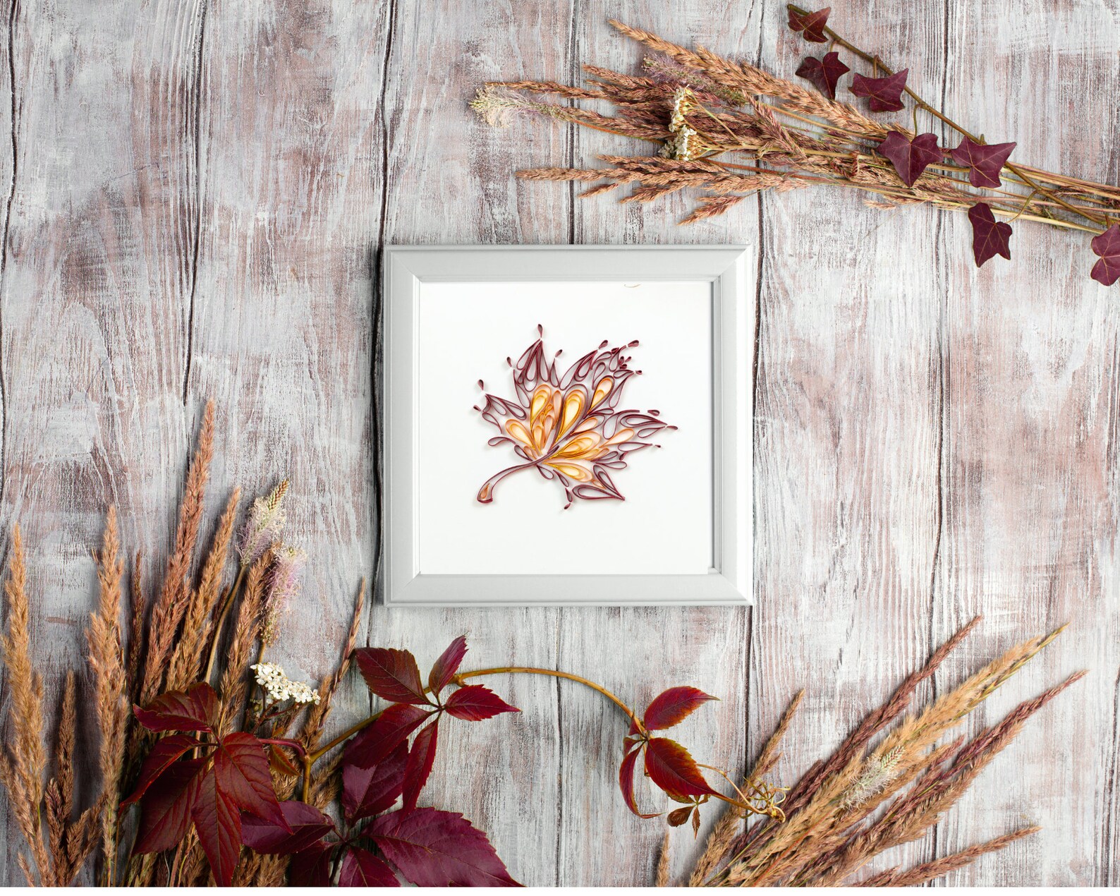 Quilling Autumn Leaf Mahagon Fall Quilling Template Maple - Etsy