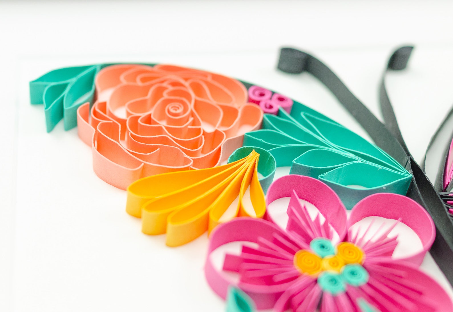 Quilling Butterfly Pattern Half Floral Half Butterfly - Etsy