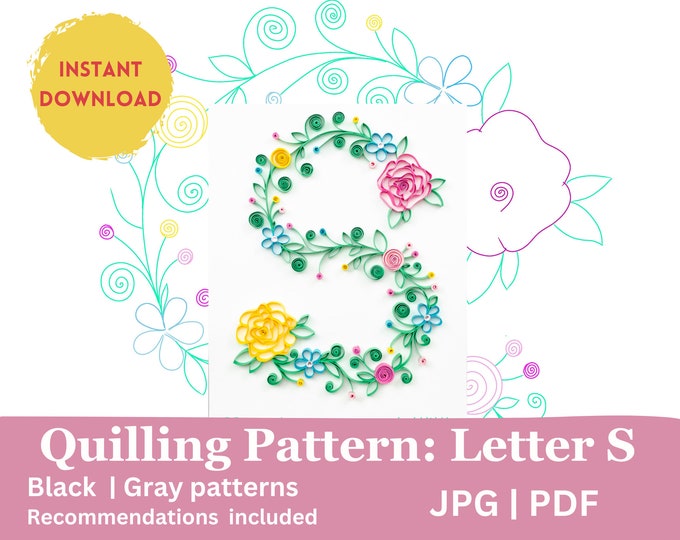 Quilling Uppercase Letters – Pattern Guides to Outline A-Z ...