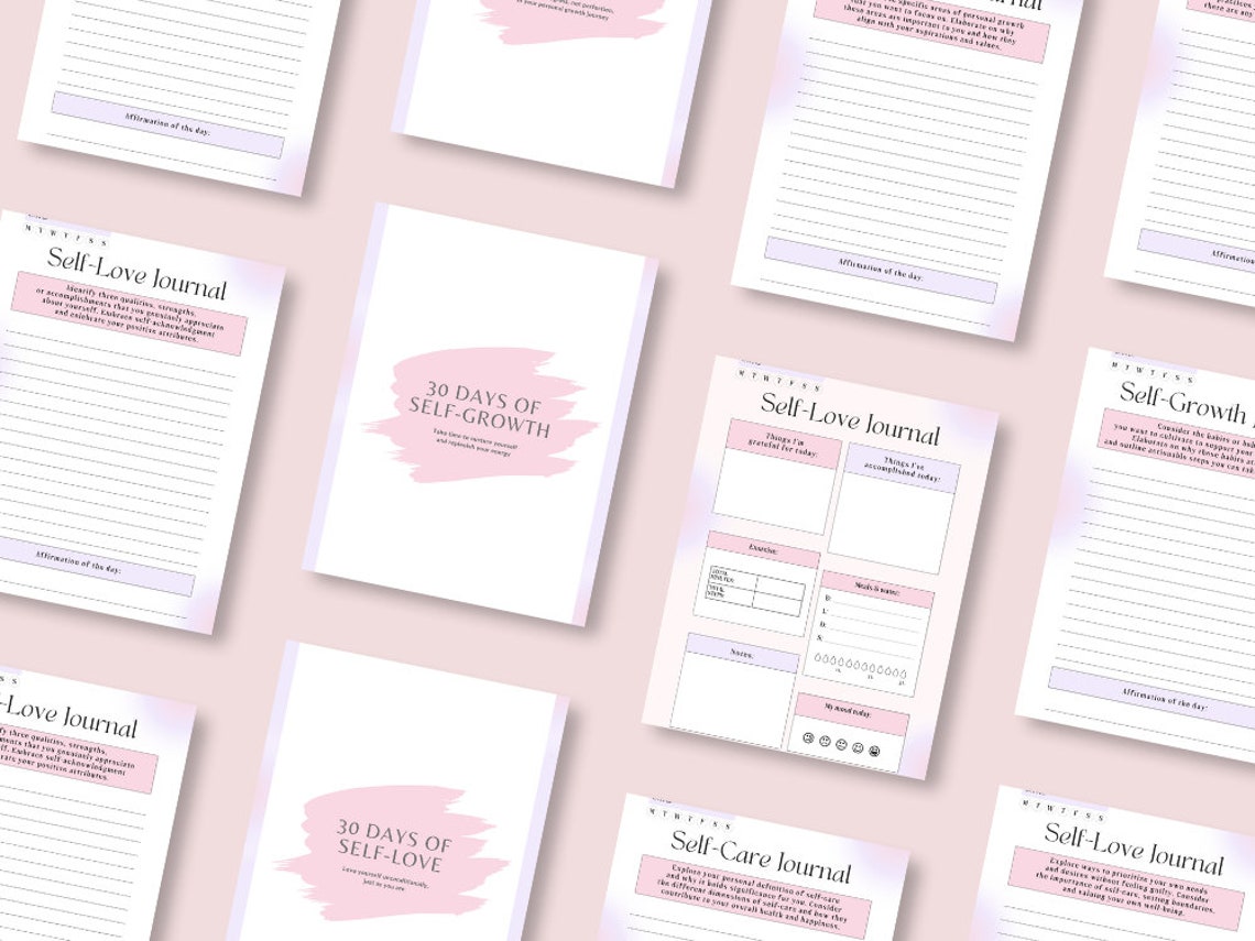 30-day Guided Journals Trio: Self-care, Self-love, and Self-growth ...