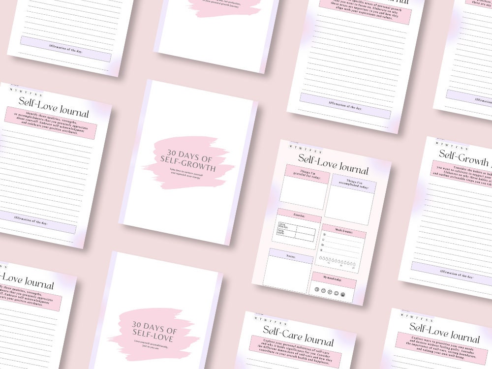 30-day Guided Journals Trio: Self-care, Self-love, and Self-growth ...