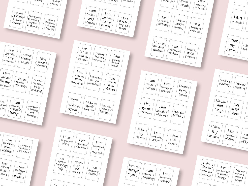 99 Inspiring Affirmation Cards for Positive Mindset, Self-growth ...