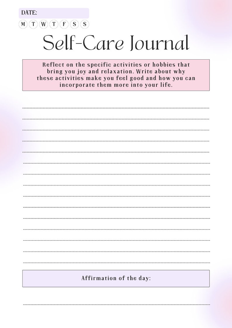 30-day Guided Journals Trio: Self-care, Self-love, and Self-growth | Wellbeing Checklists, Daily ...