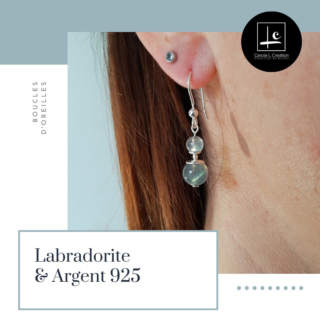 "zoe" Earrings, High Quality Natural Stones, Silver 925, Carole L ...