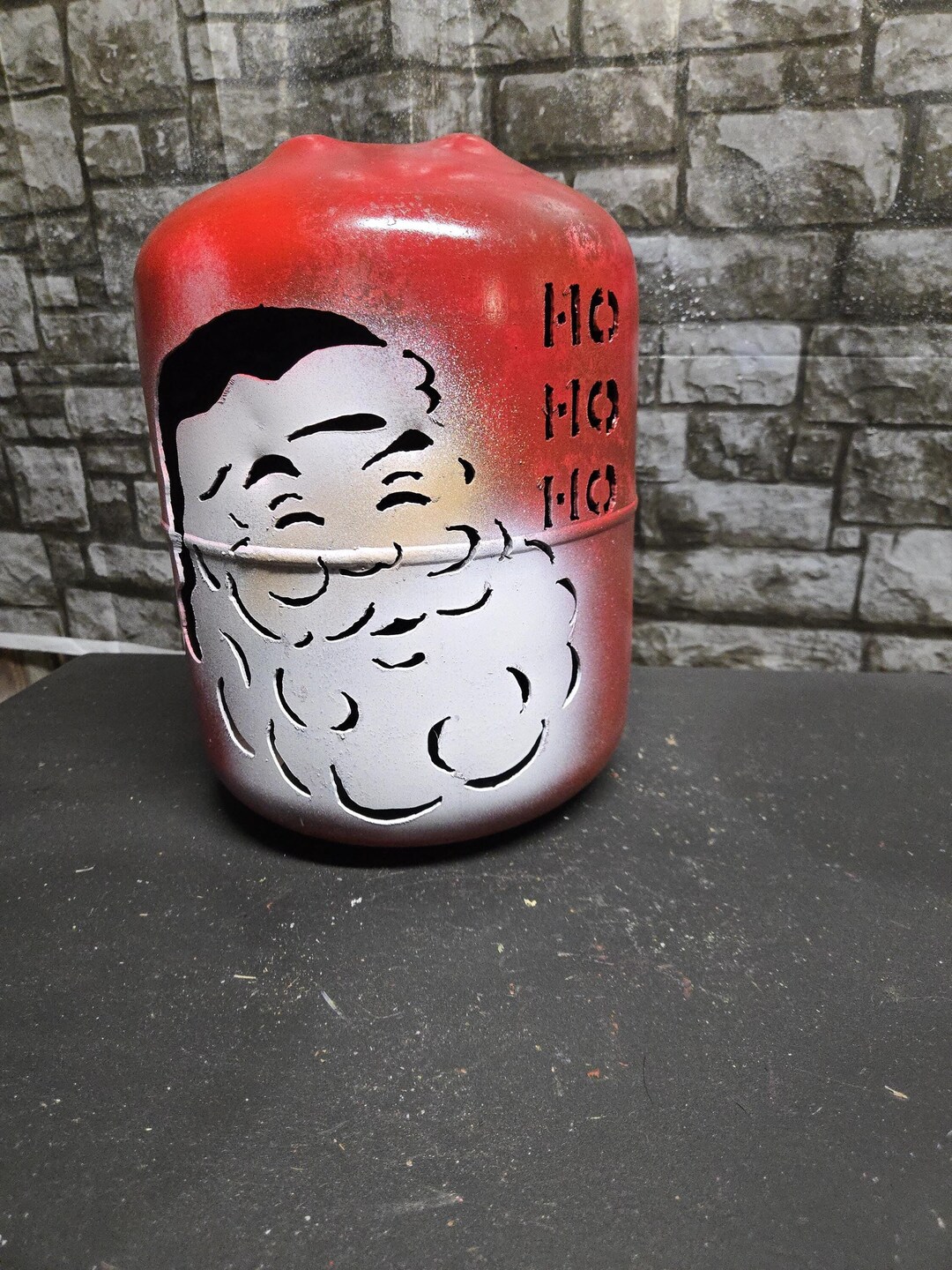 Unique Christmas Lantern, Vintage Santa Claus, Repurposed Tanks, Metal ...