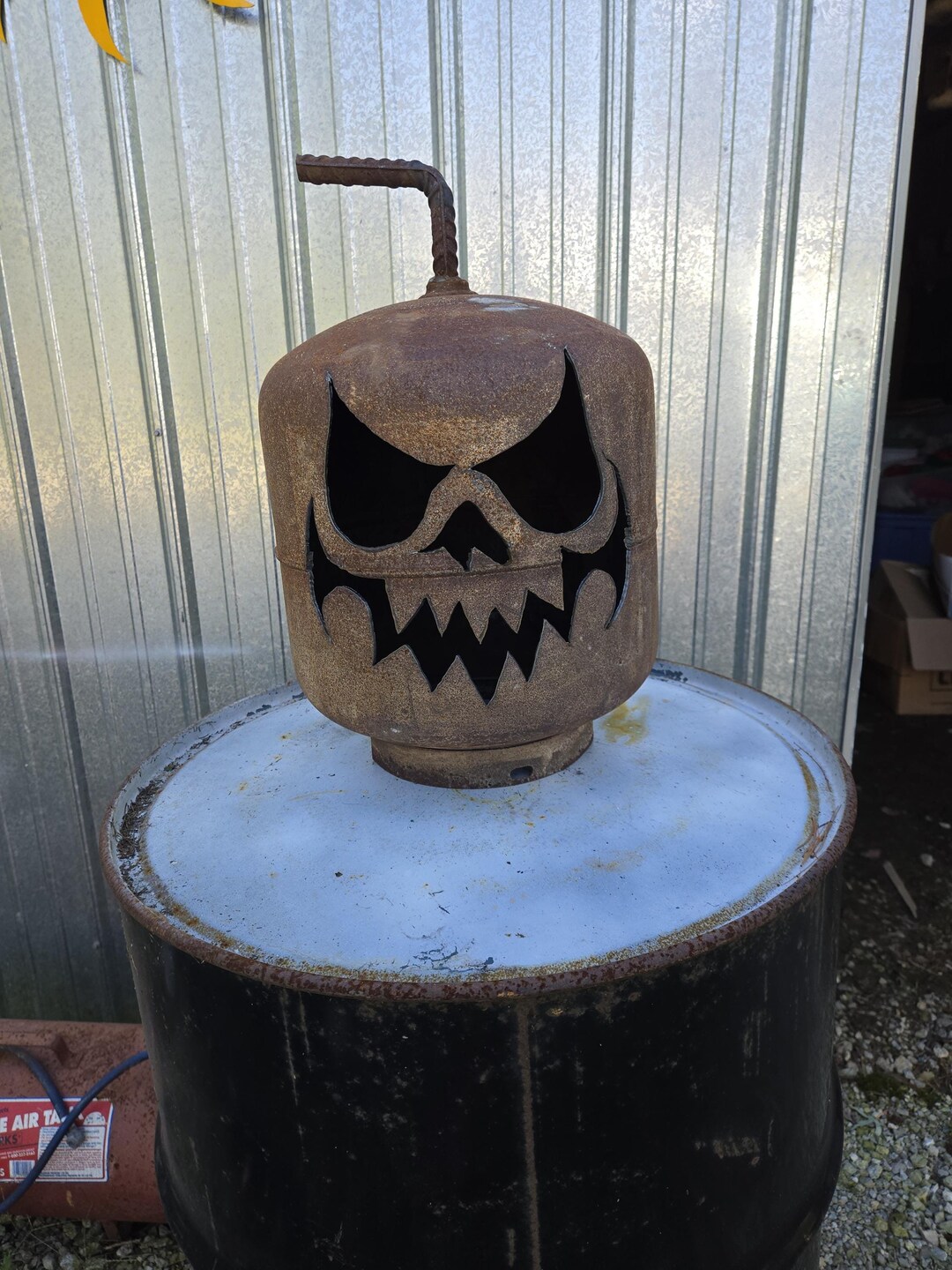Scary Halloween Pumpkins, Jack O Lanterns, Farmhouse, Metal Lawn Art ...