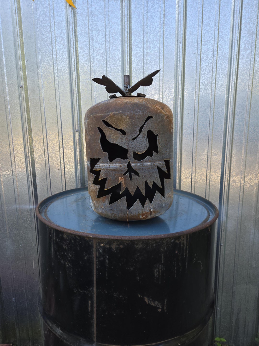 Jack the Halloween Pumpkin, Jack O Lanterns, Farmhouse, Metal Lawn ...
