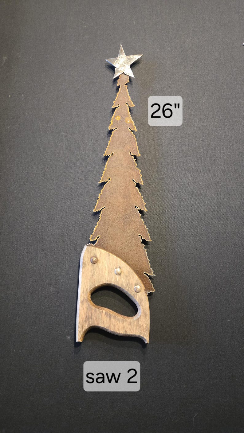 Rusty Saw Blade Tree Art: Repurposed Hand Saw Decor. Recycled Scrap ...