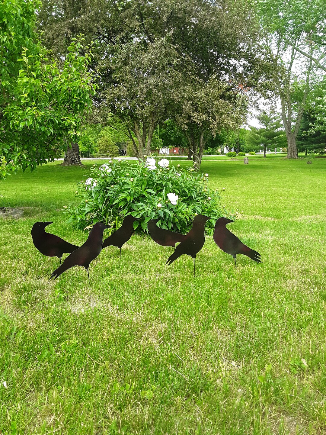 Metal Crow Garden Decor, Scrap Metal Raven, Handmade Lawn Art - Etsy