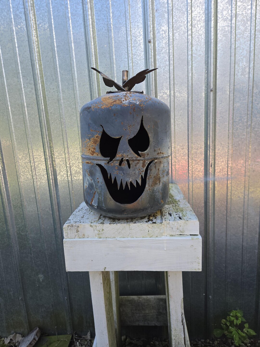 Villianous the Halloween Pumpkin, Jack O Lanterns, Farmhouse, Metal ...