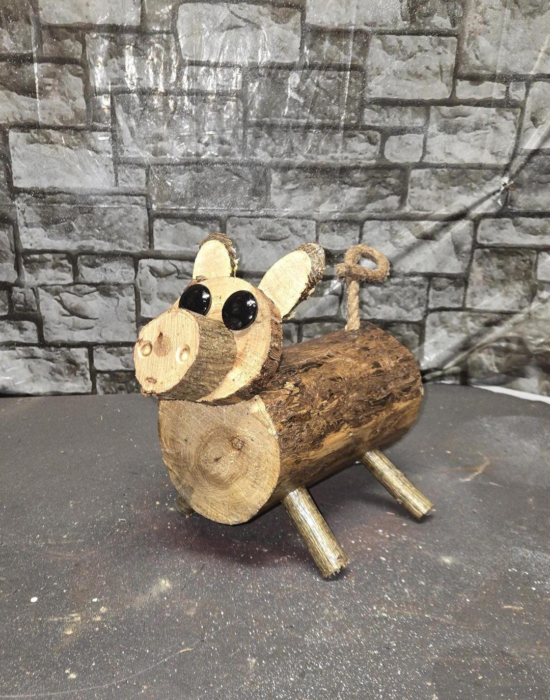 Pig Made From Logs. - Etsy