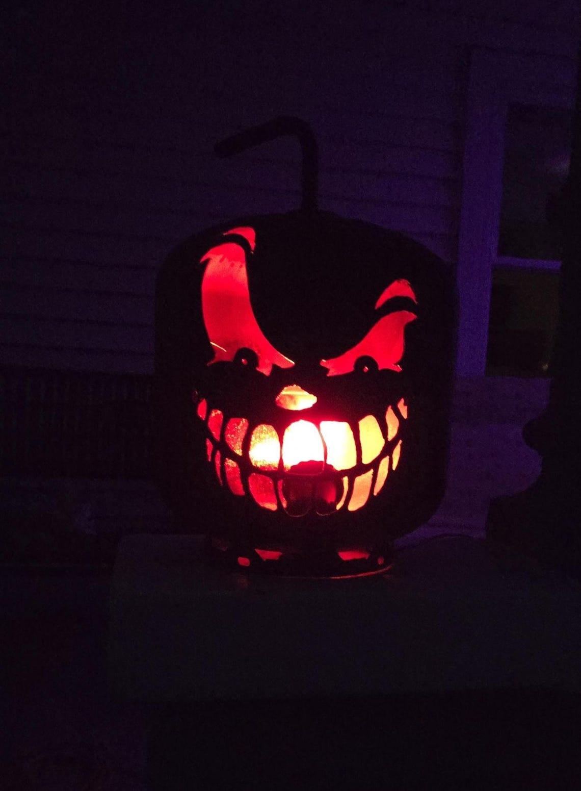 Recycled Metal Jack O' Lantern, Rustic Halloween Decor, Freon Tank ...