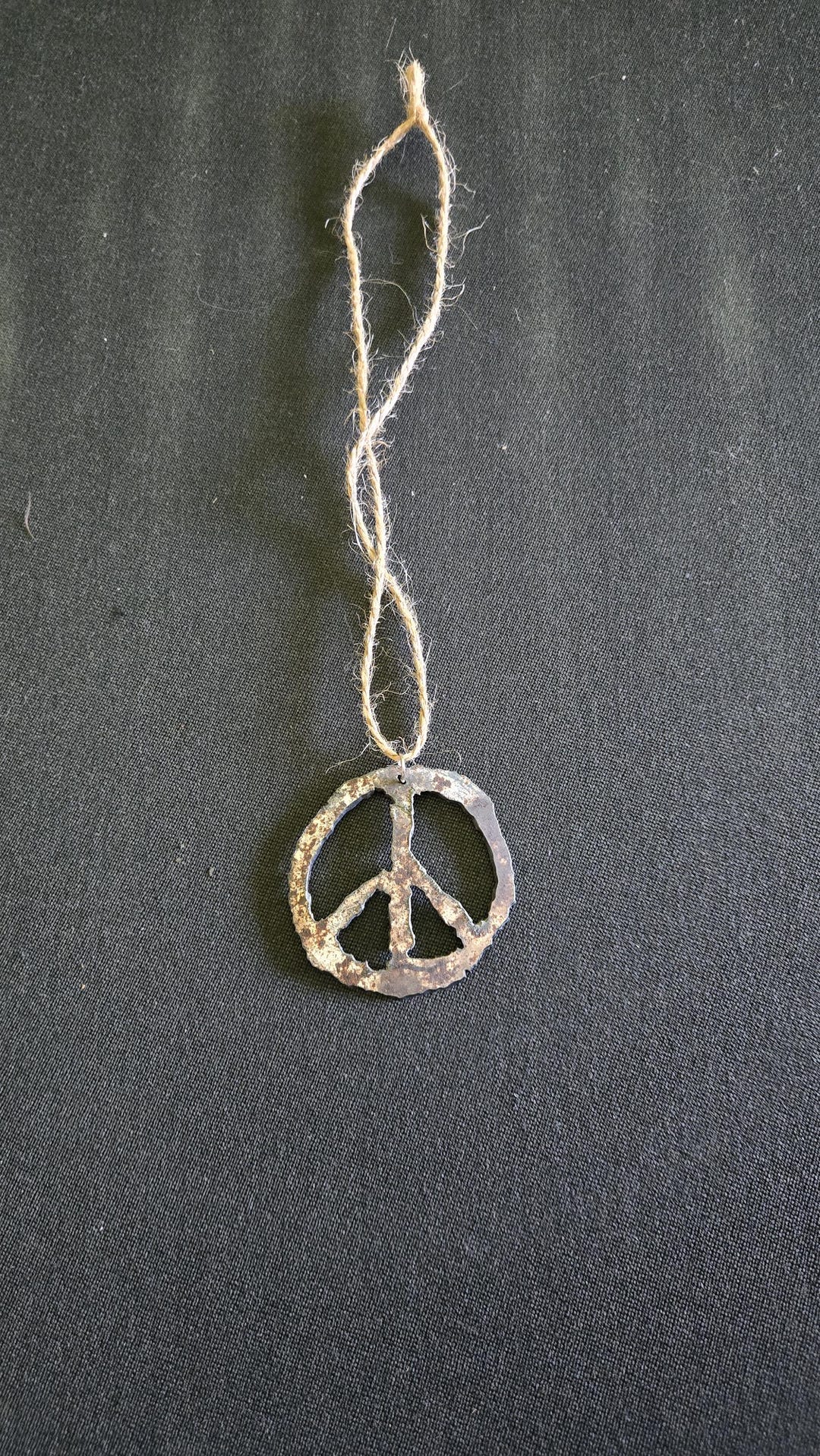 Peace Sign Charm, Furry Footprint, Memorial Piece. - Etsy