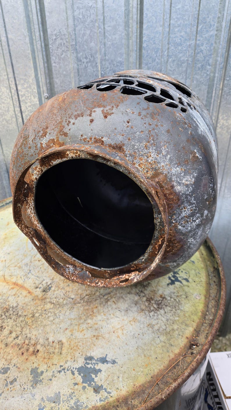 Recycled Metal Jack O' Lantern, Rustic Halloween Decor, Freon Tank ...