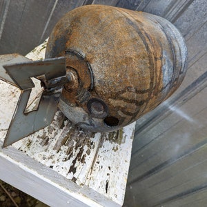 F-BOMB, Farmhouse, Metal Lawn,front Porch, Garden Decoration, Yard. Gas Can, Propane Freon Tank ...