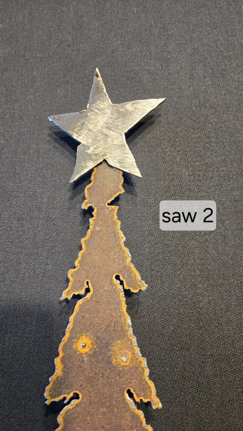 Rusty Saw Blade Tree Art: Repurposed Hand Saw Decor. Recycled Scrap ...